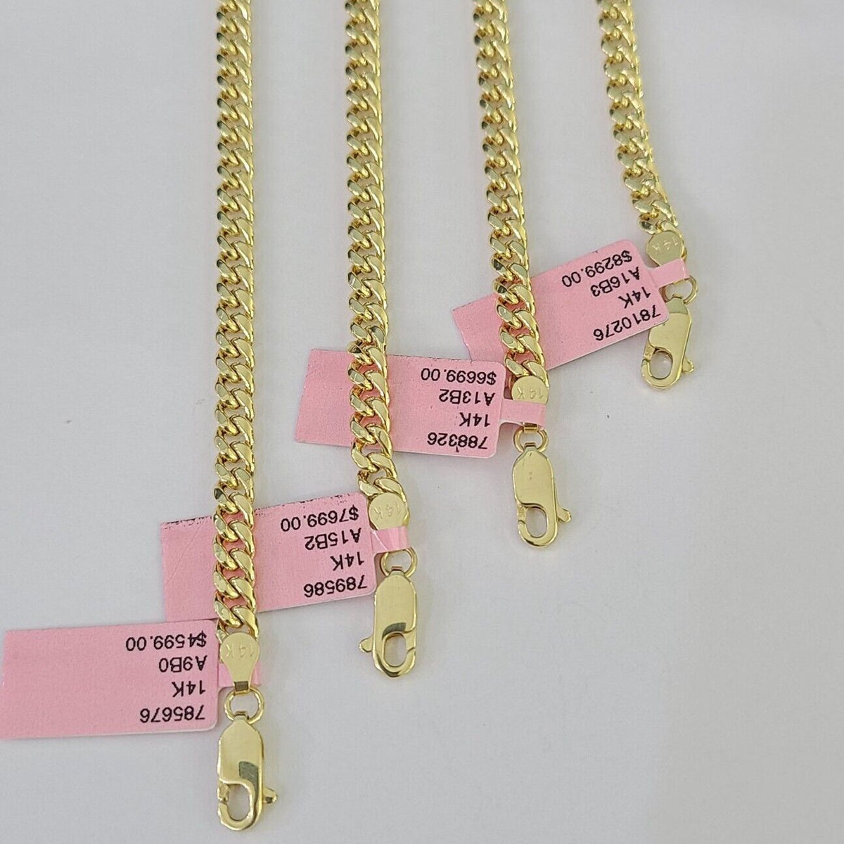 14k Gold 5mm Miami Cuban Link Chain Yellow Gold Necklace 18"-30" Inche ...