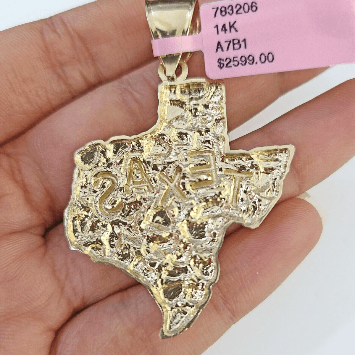 14k Yellow Gold Texas Map Charm / Pendant Real 14k Gold State Maps ...