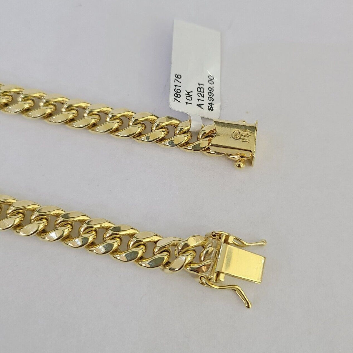 10k Gold Bracelet Miami Cuban Link 7mm 8.5" REAL 10k Yellow Gold ...
