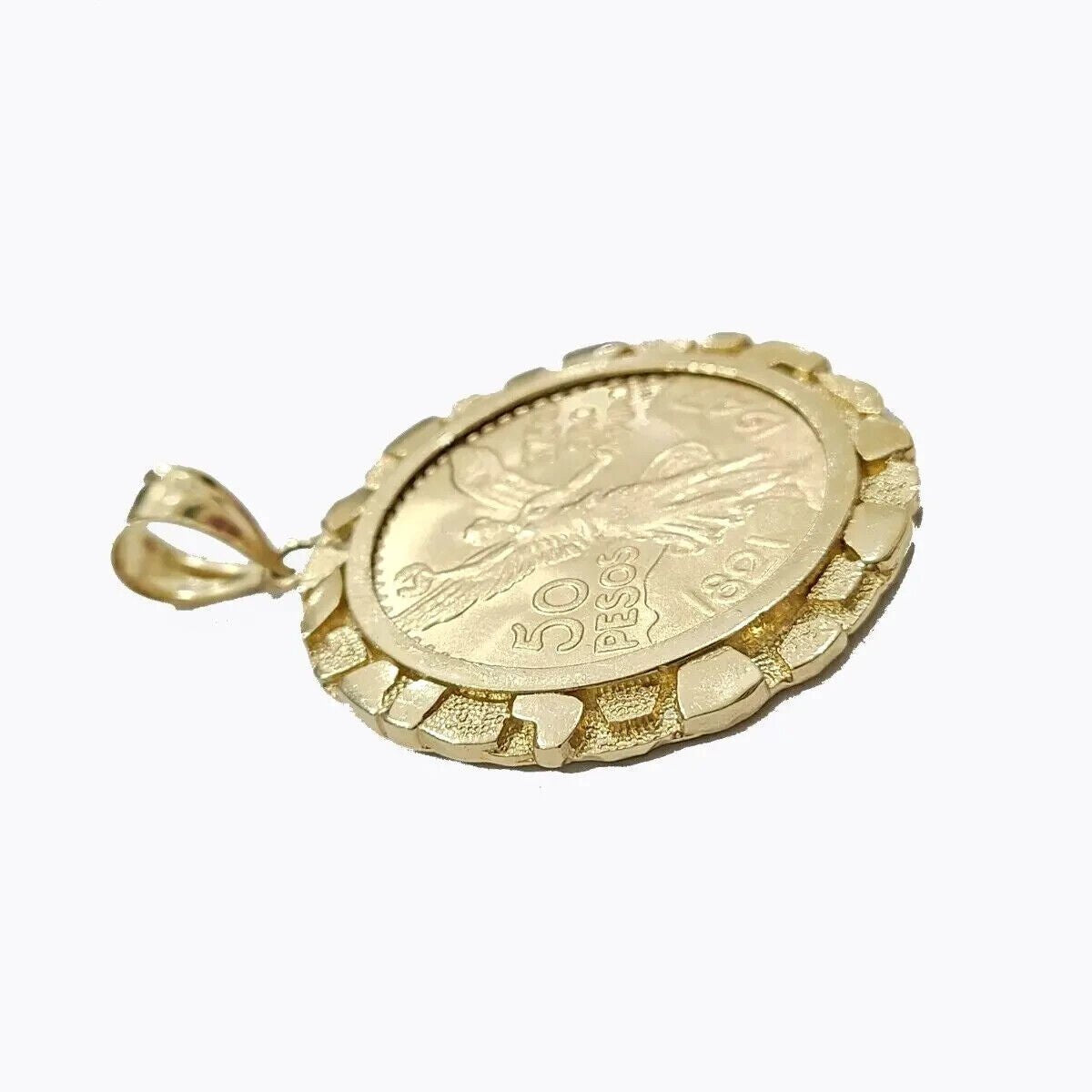 Centenario Coin Custom Solid Yellow 10k Gold 50 Pesos 1947 Mexico Mexi ...