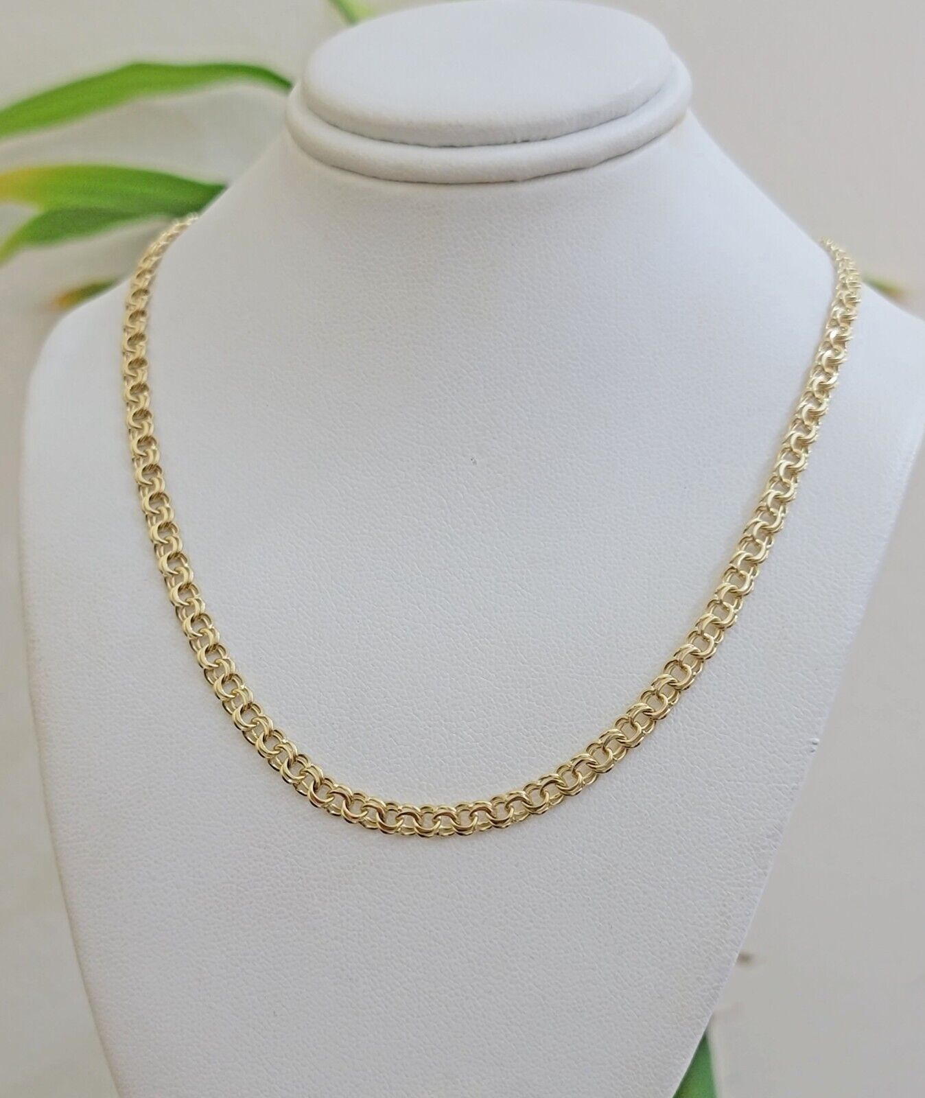 Real 10K Gold Kids Chino Chain Necklace 16 inch 5mm Solid 10kt Yellow Gold