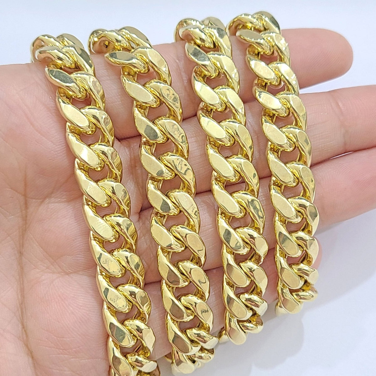 Real 14k Yellow Gold Miami Cuban Link Chain 10mm 30" Necklace Box Lock ...